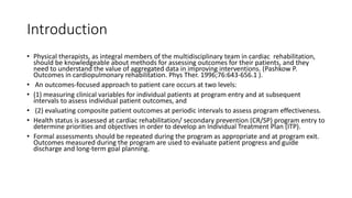 Outcome measures in cardiac rehabilitation | PPTX