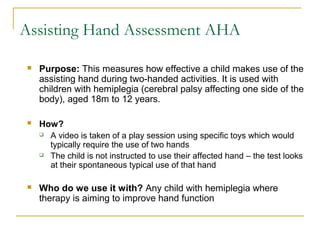 Outcome measures used at the Bobath Centre | PPT