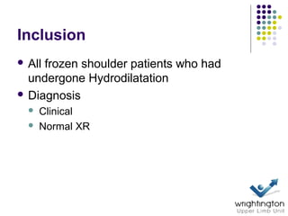 Hydrodilatation for frozen shoulder | PPT | Injuries | Diseases and ...
