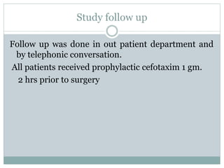 Outcome of lichtensteine hernioplasty | PPTX