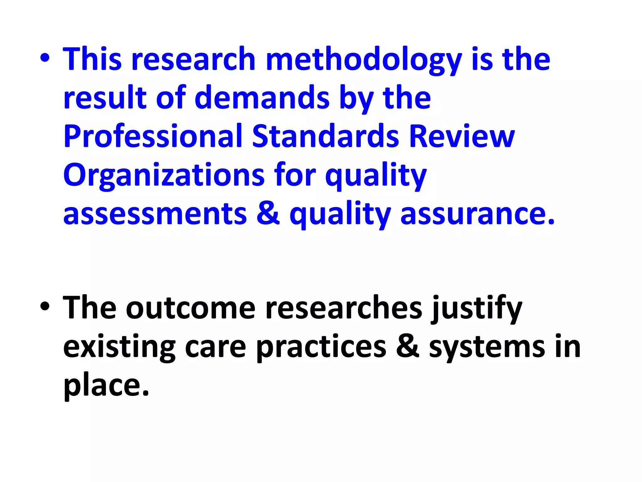 OUTCOME RESEARCH | PPTX
