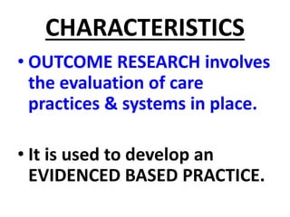 OUTCOME RESEARCH | PPTX