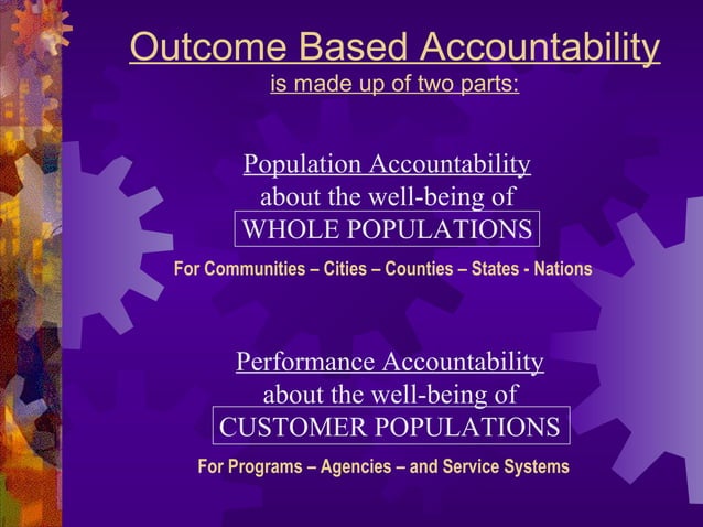 Outcomes based accountability 101 (2009) | PPT