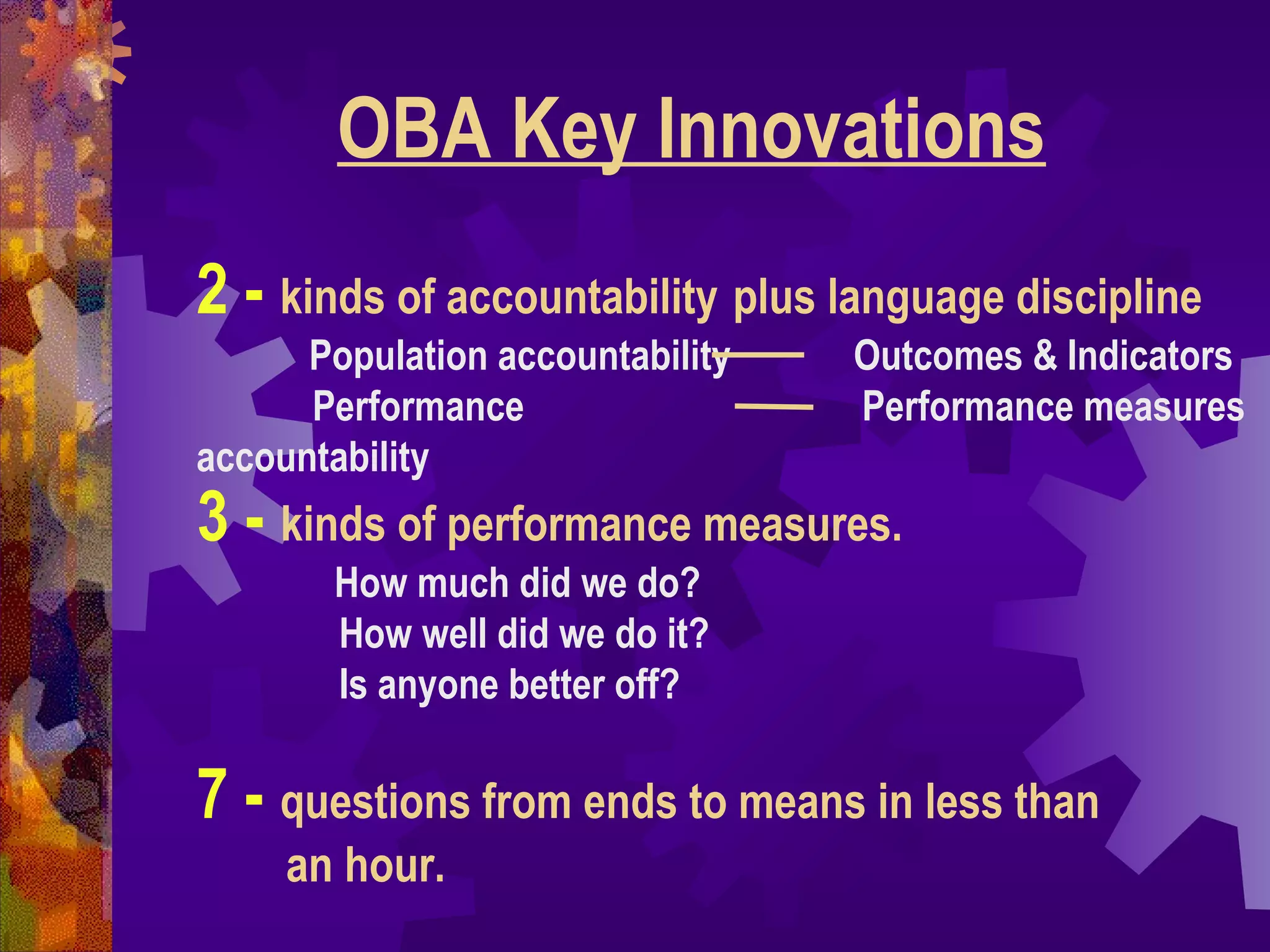 Outcomes based accountability in a nutshell | PPT