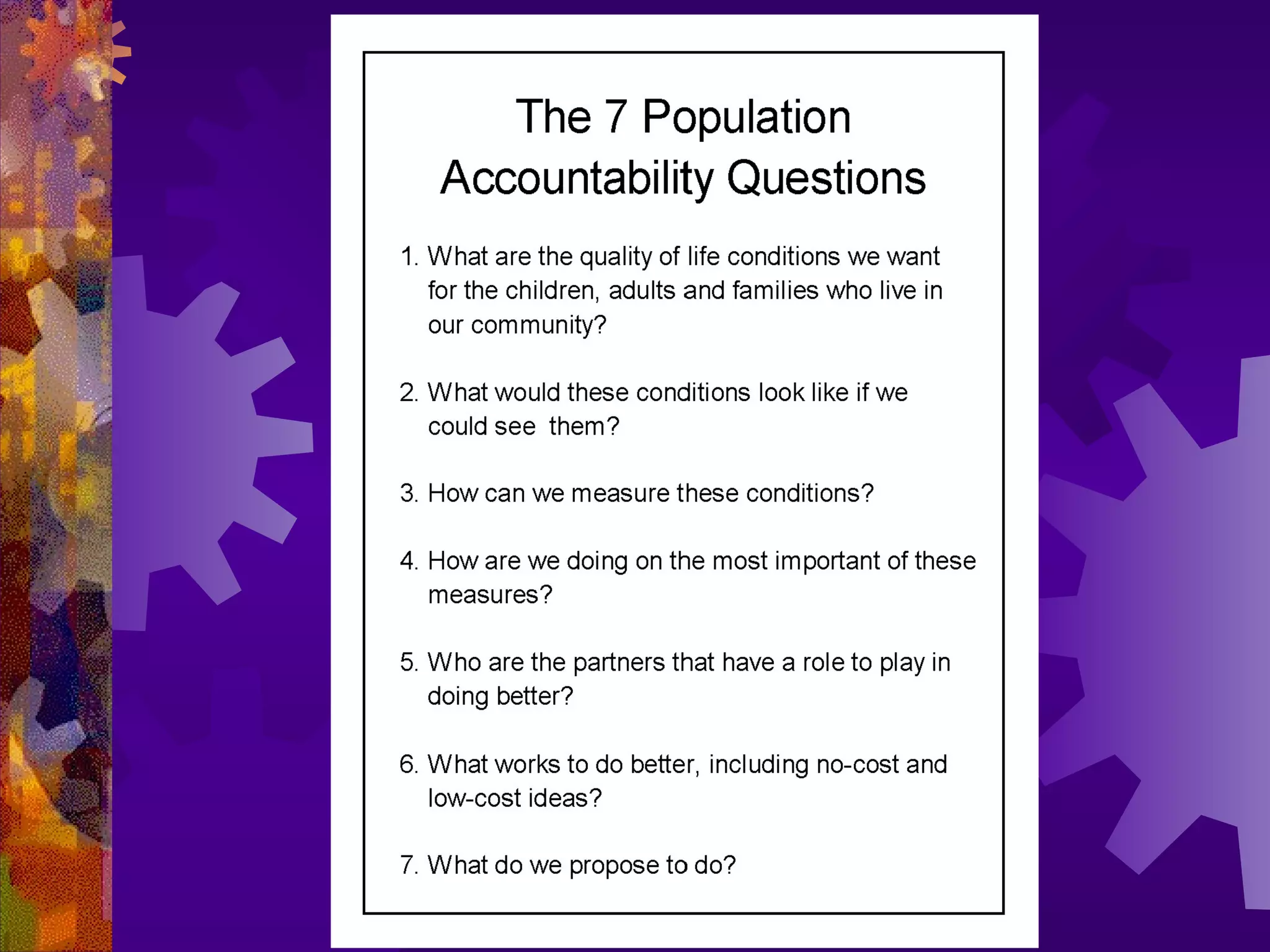 Outcomes based accountability in a nutshell | PPT