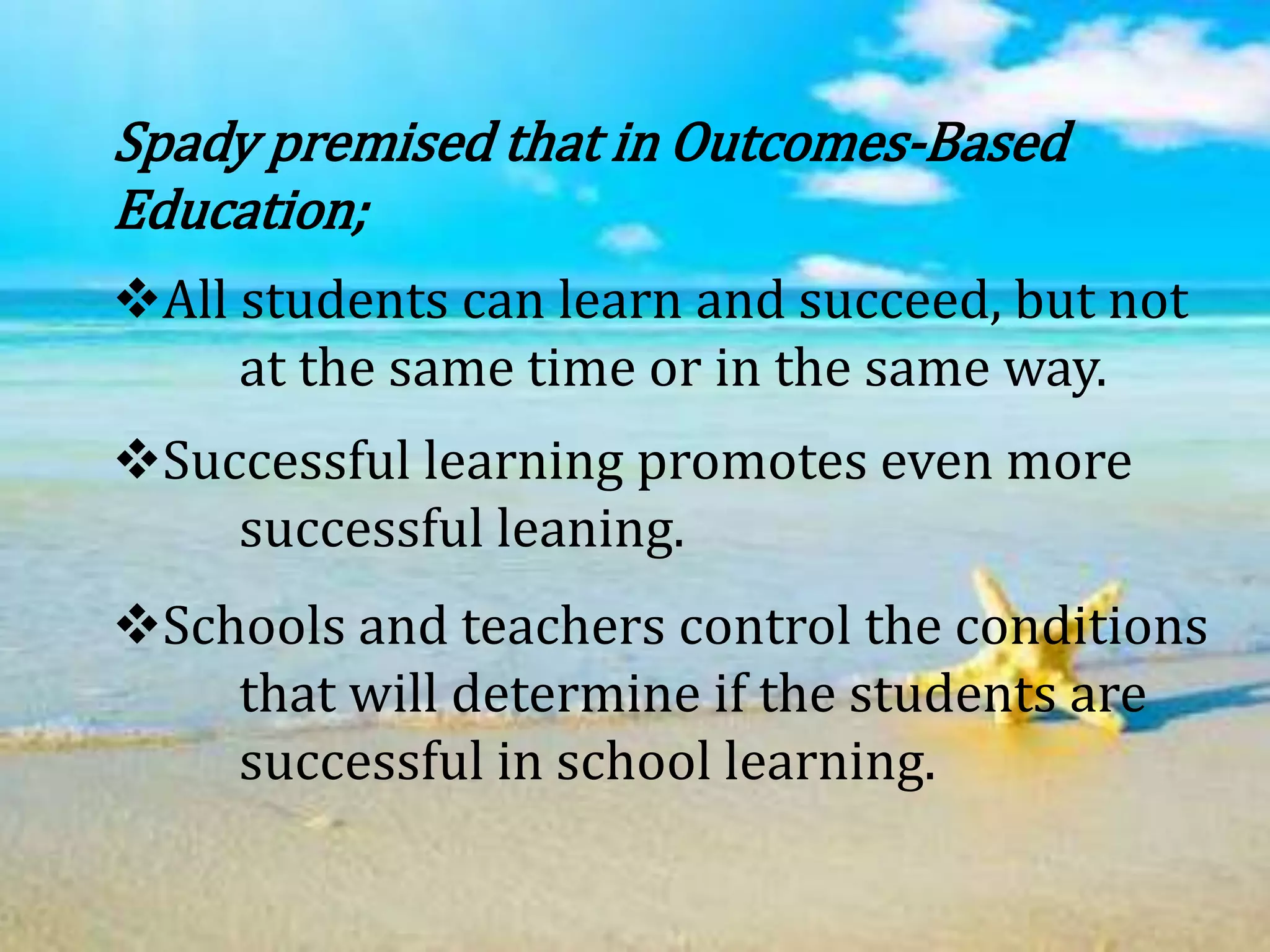 Outcomes based education | PPT