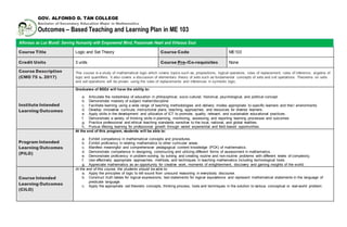 Outcomes based teaching learning plan (obtlp) logic and set theory | DOCX