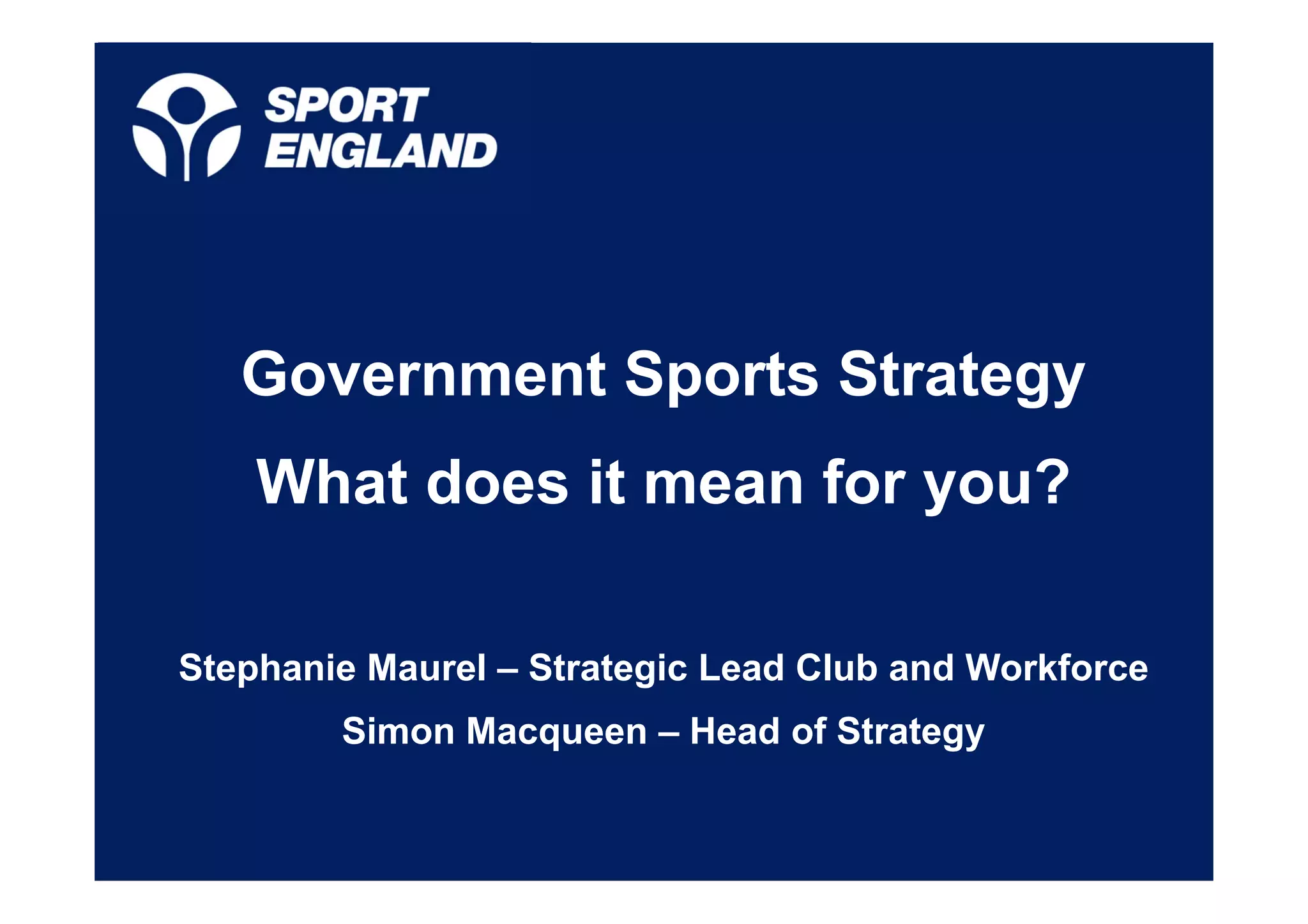Outcomes of the sport strategy and what it means to you | PDF