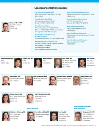 Mount Sinai's Otolaryngology Outcomes and Performance Report 2017 | PDF