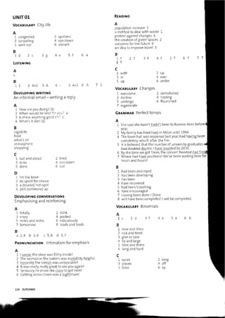Outcomes advanced student´s book units 1 5 key | PDF
