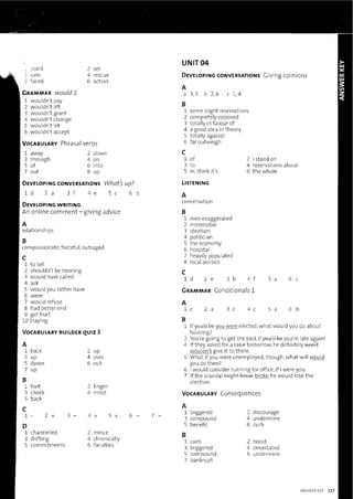 Outcomes advanced student´s book units 1 5 key | PDF