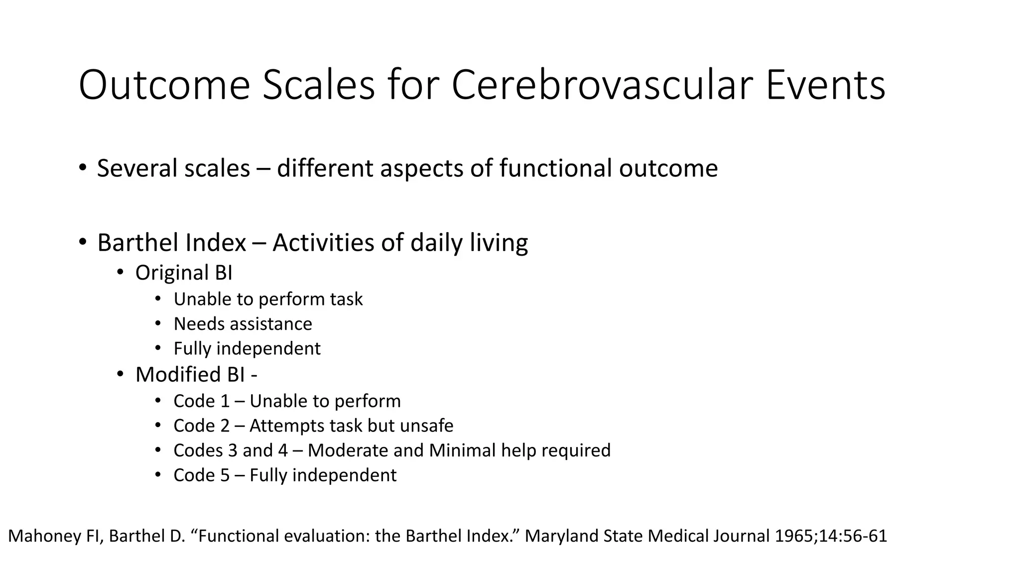 Outcome scales | PPTX