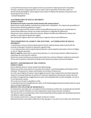 Outcomes of Democracy | DOCX