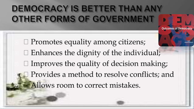 Outcomes of Democracy | PPTX