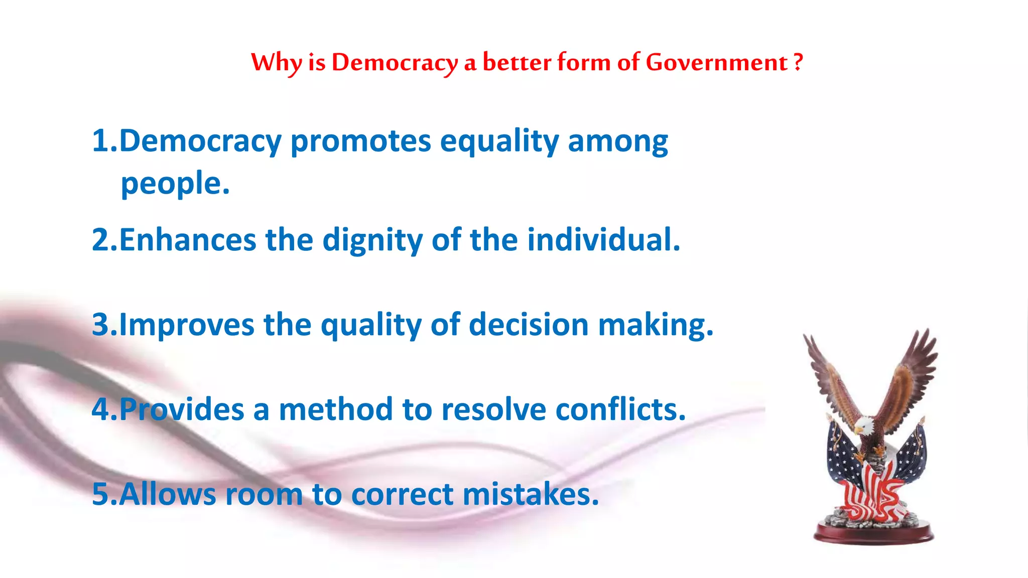 Outcomes of democracy | PPTX