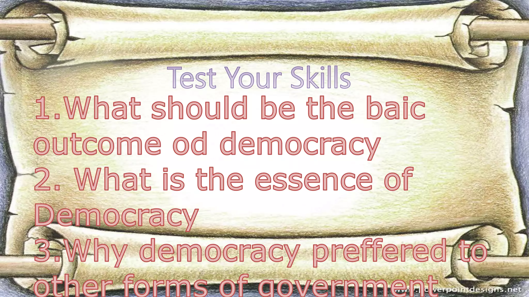 Outcomes of democracy | PPTX