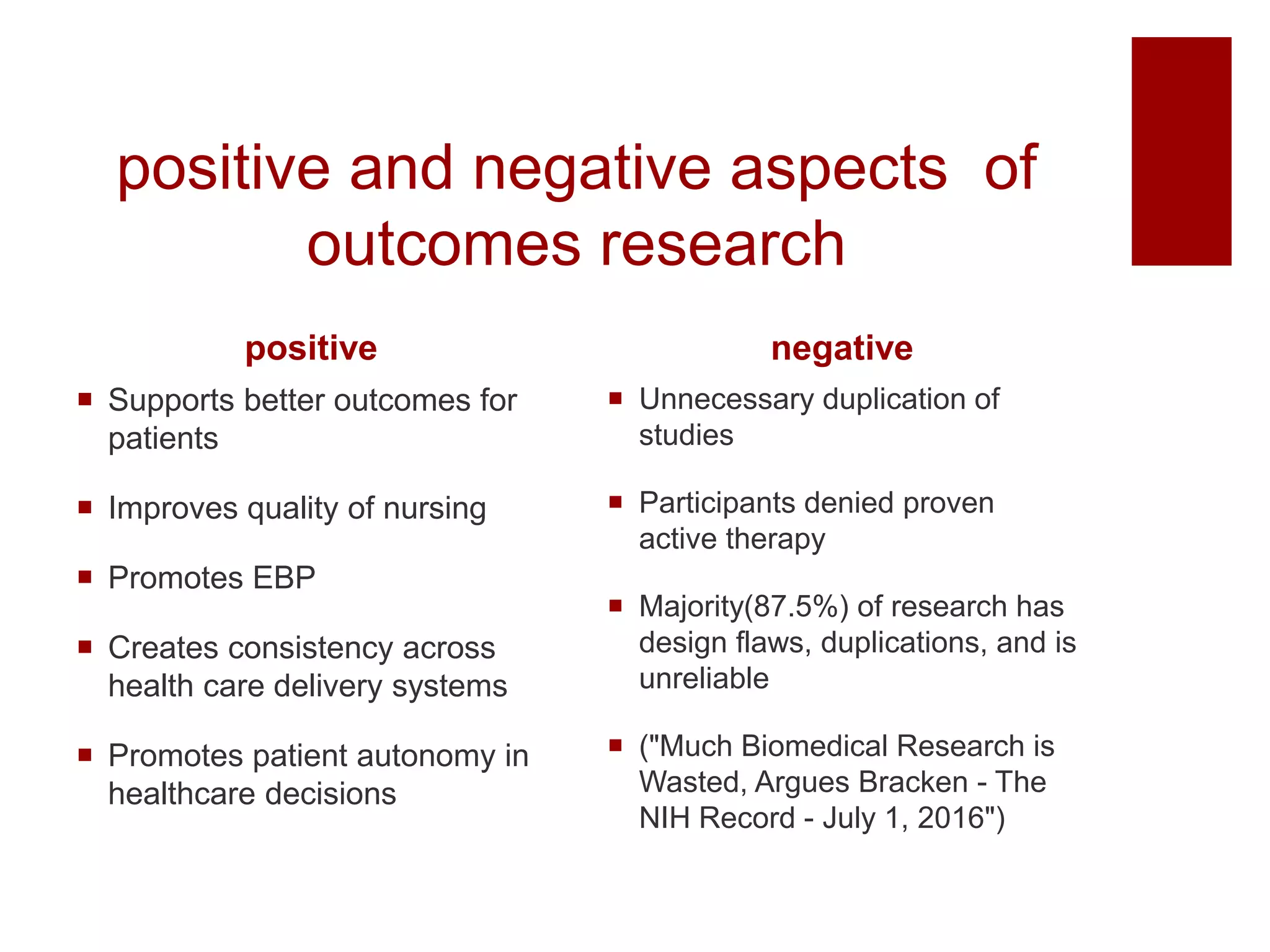 Outcomes research ppt | PPTX