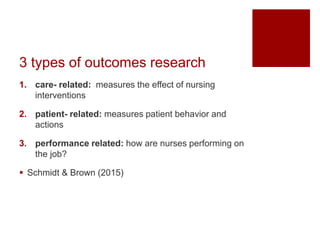 Outcomes research ppt | PPTX