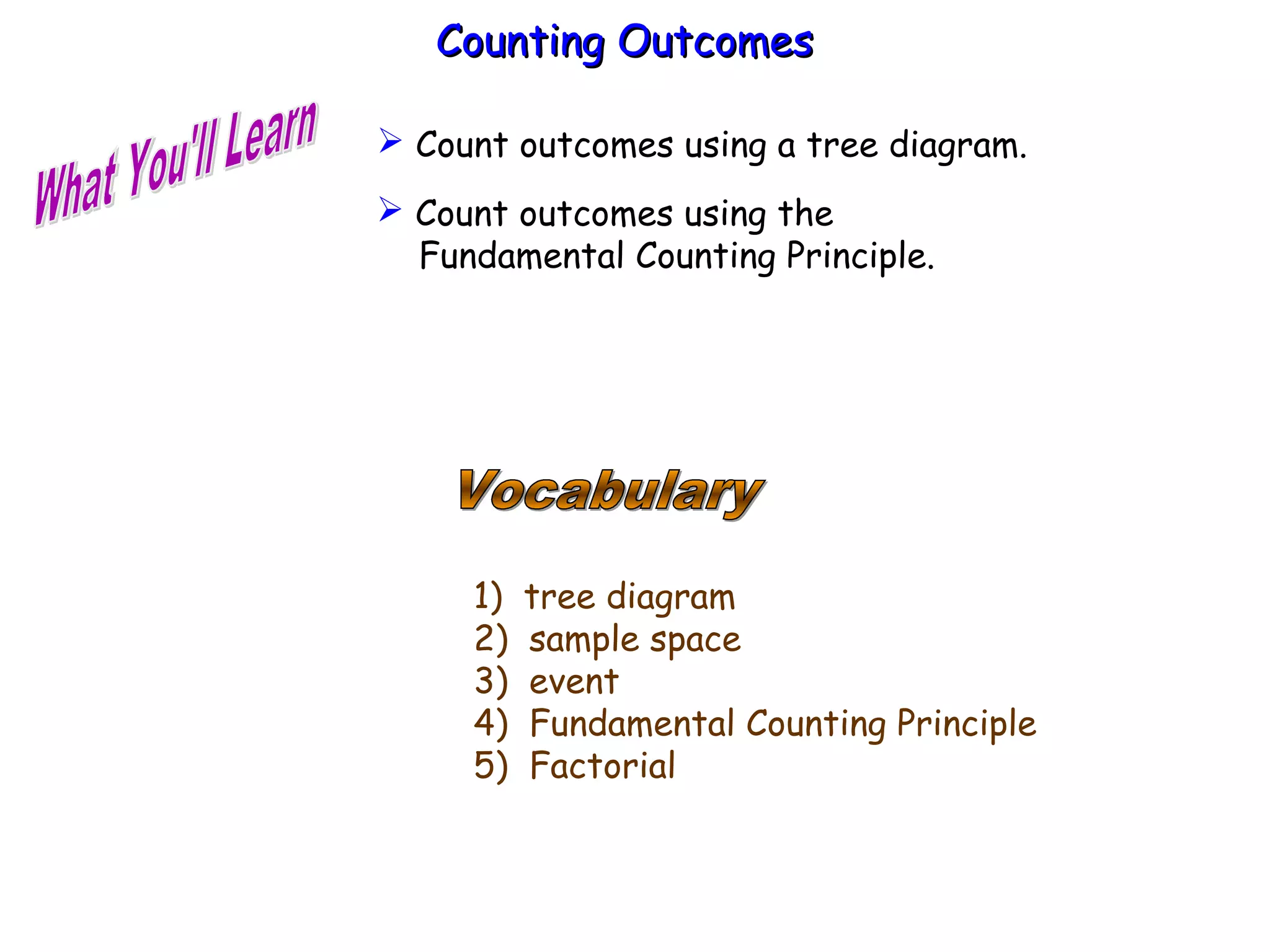 Outcomes tree diagram | PPT
