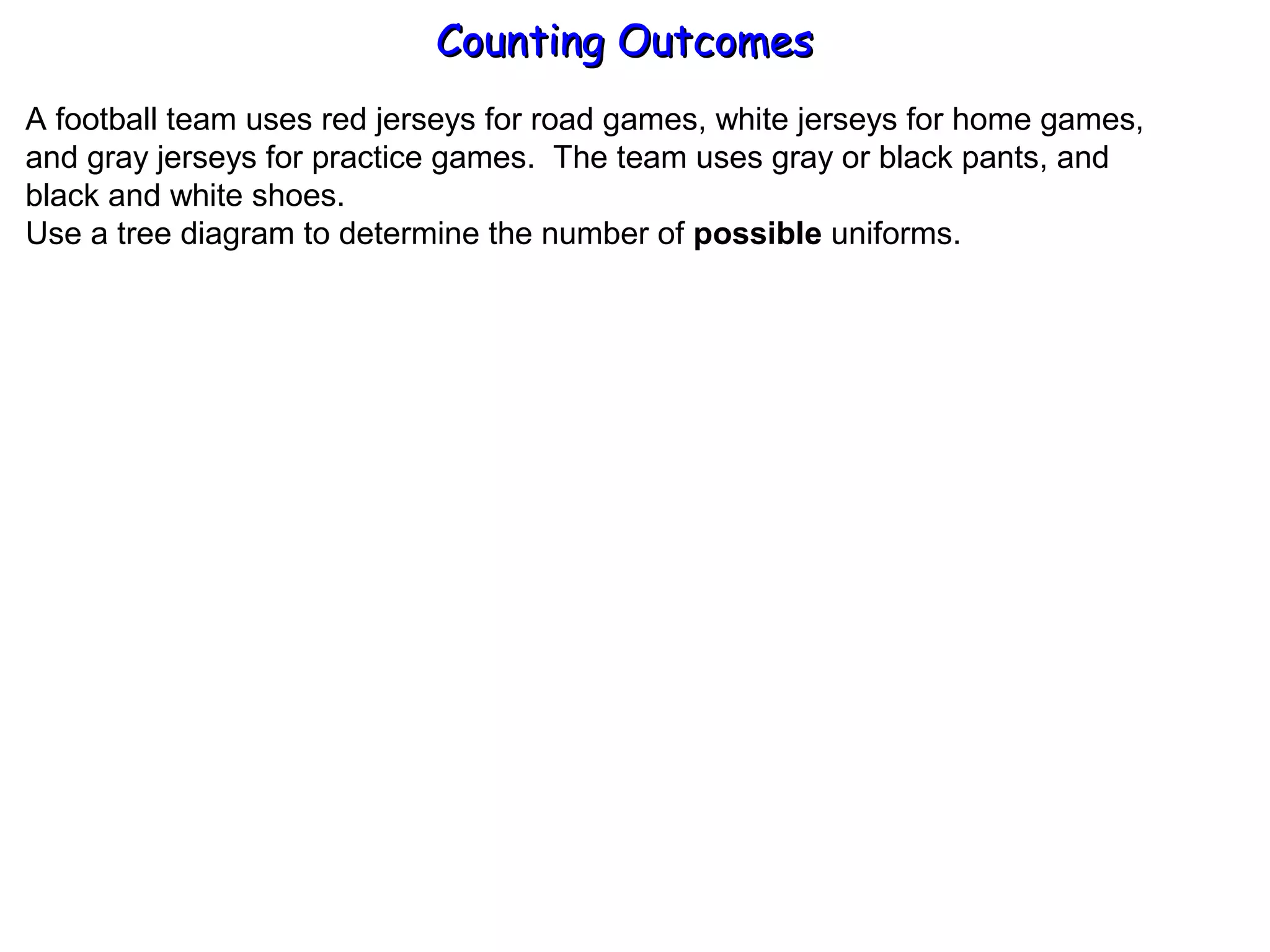 Outcomes tree diagram | PPT