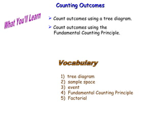 Outcomes tree diagram | PPT
