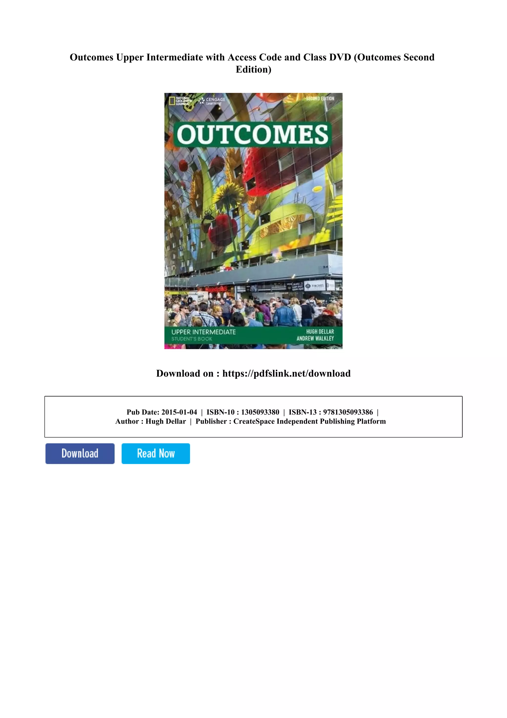 Outcomes upper intermediate with access code and class dvd (outcomes ...