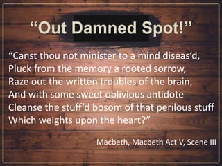 Out Damned Spot! | PPT