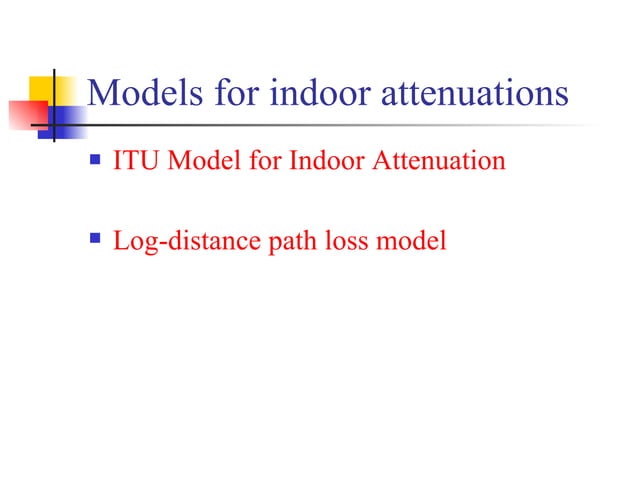 Outdoor Indoor Propagation Ppt