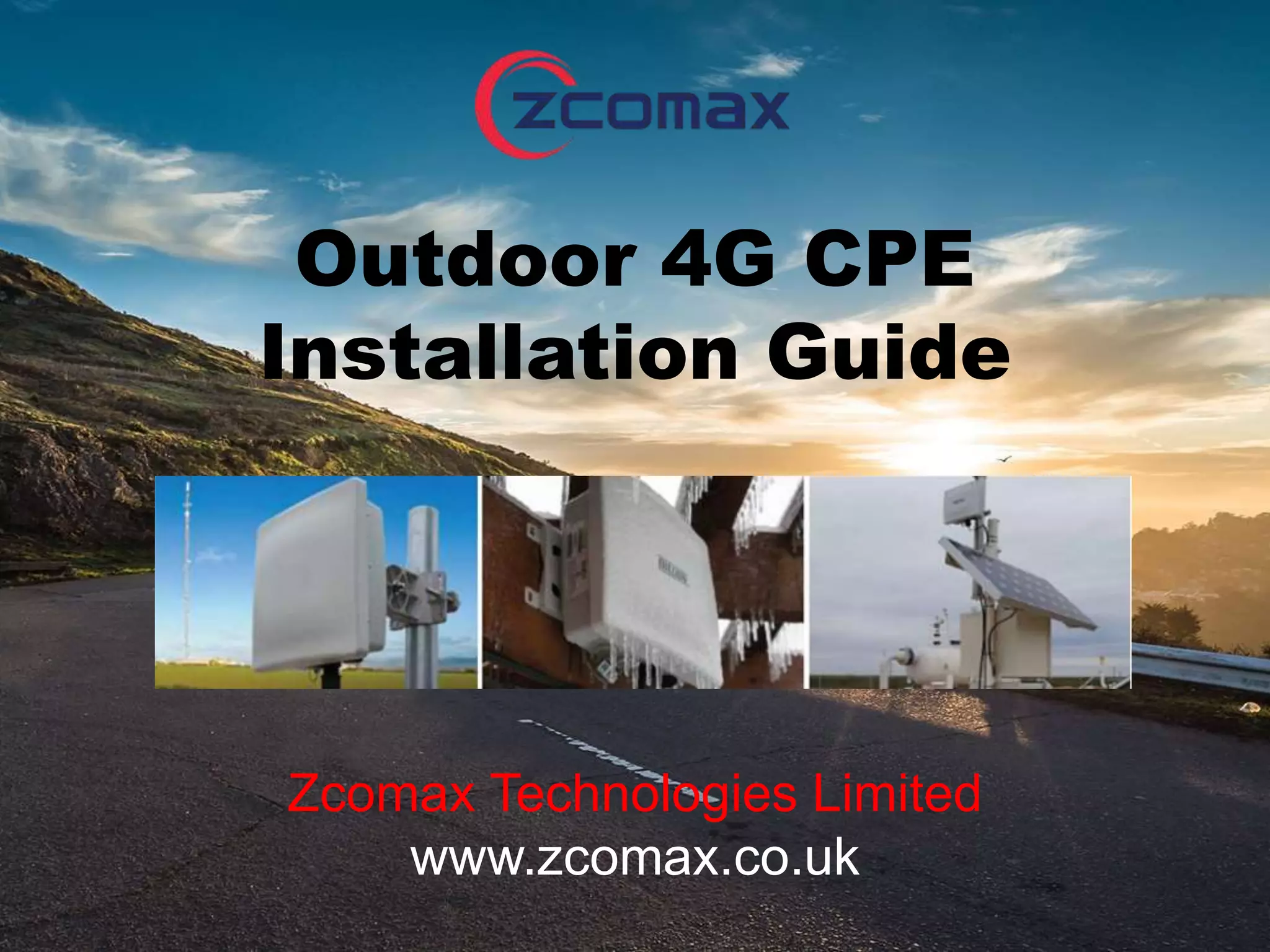Outdoor 4G LTE CPE Installation Guide | PPTX