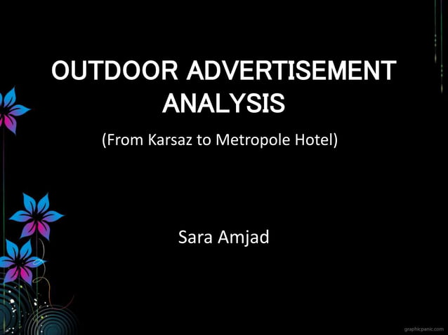 Outdoor advertisement analysis | PPT