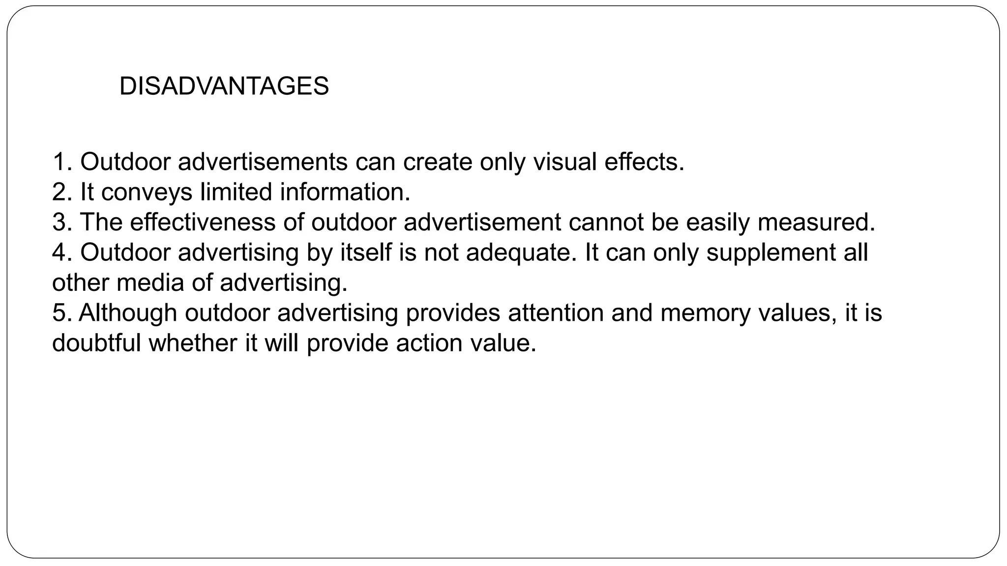 OUTDOOR ADVERTISEMENT AND ITS TYPES | PPTX