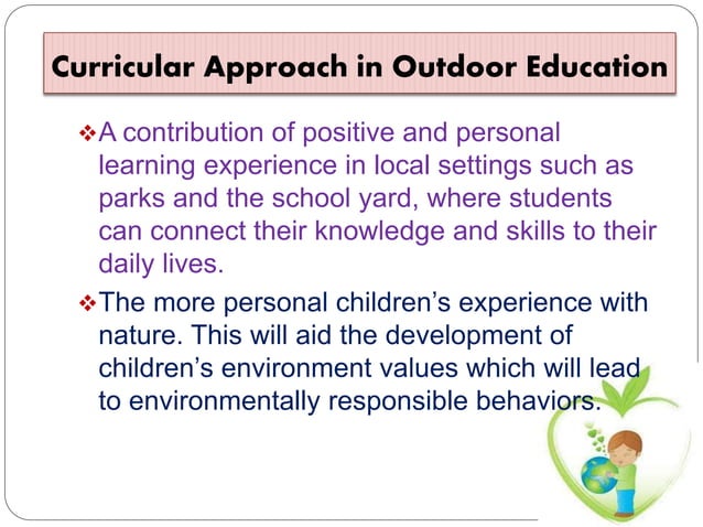 Outdoor Education - Nurturing through Nature-Role of nature in ...