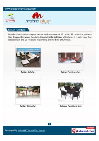 Metro Plus Life Style, New Delhi, Rattan Sofa Set | PDF