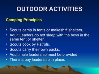 OUTDOOR PROGRAM FOR BOY SCOUTS OF THE PHILIPPINES | PPT