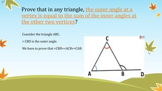 Outer angle | PPT