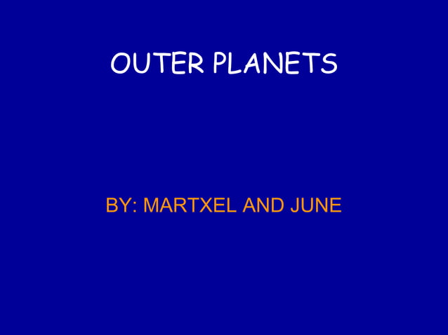 Outer planets | PPT