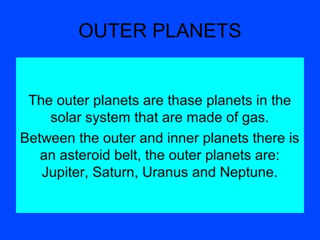 Outer planets | PPT