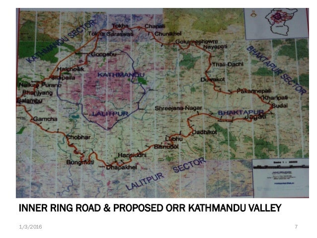 Outer ring road network in valley
