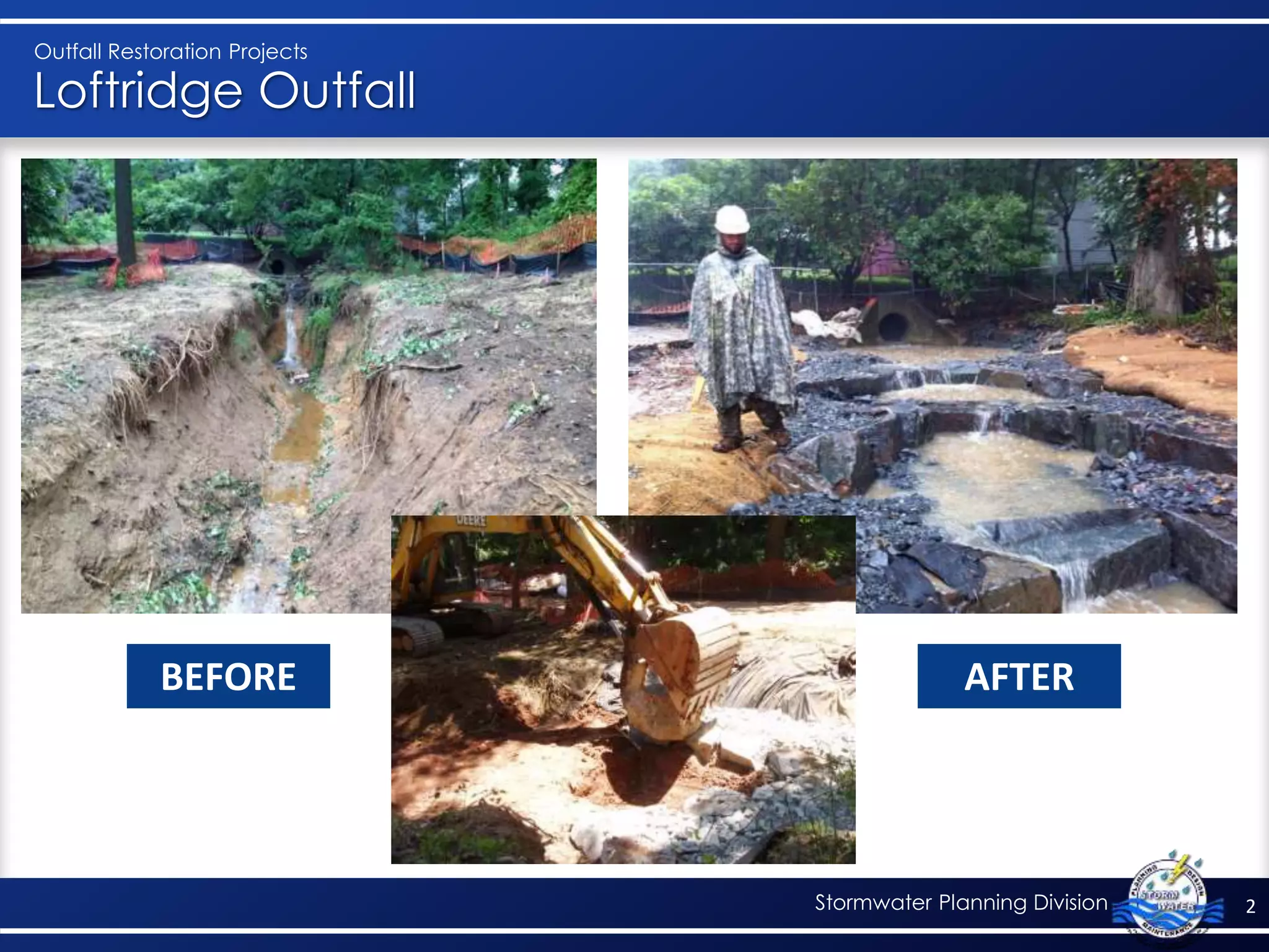 Outfall Restoration Projects Before and After Photos July 2015 | PPTX
