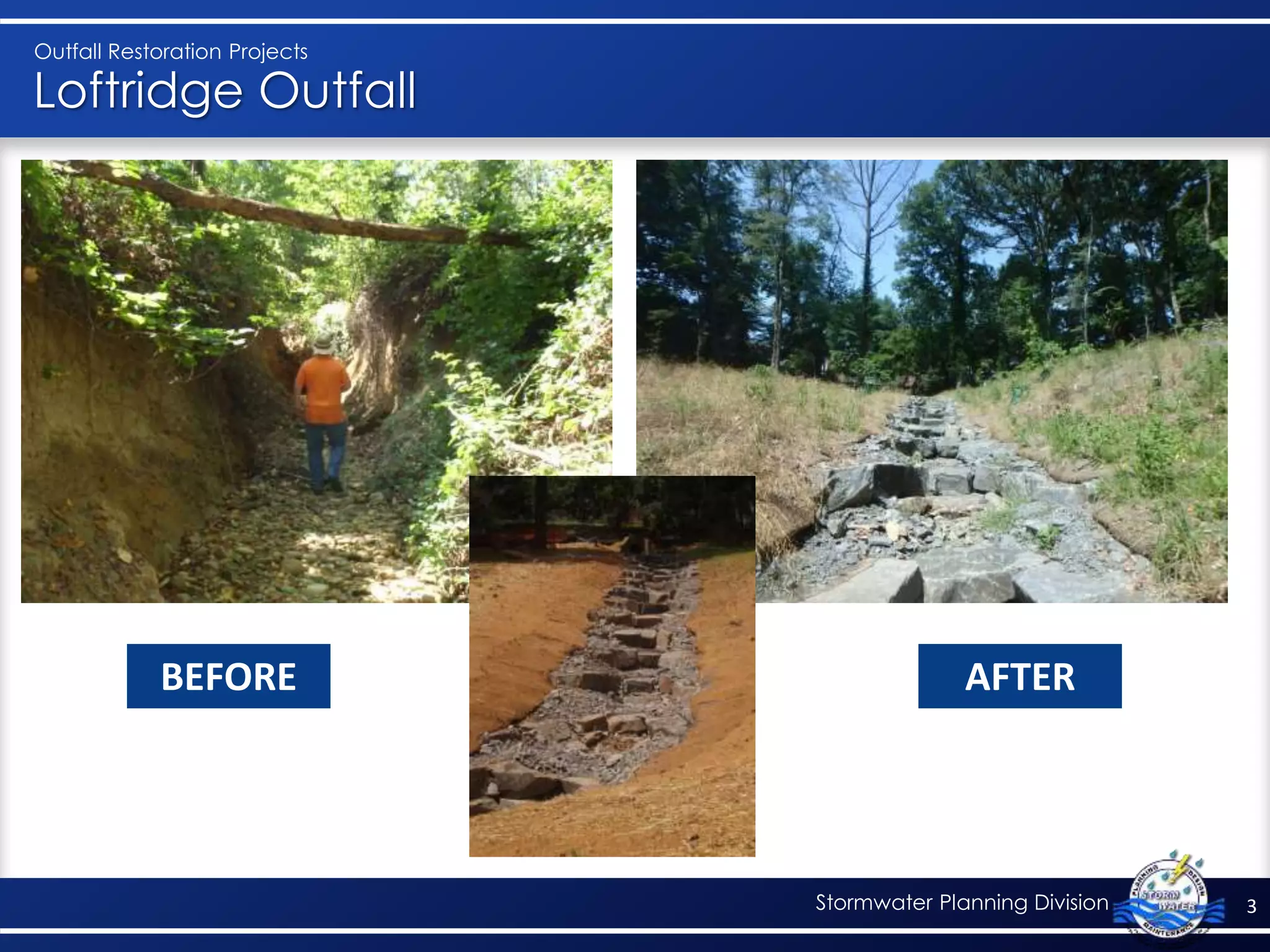 Outfall Restoration Projects Before and After Photos July 2015 | PPTX