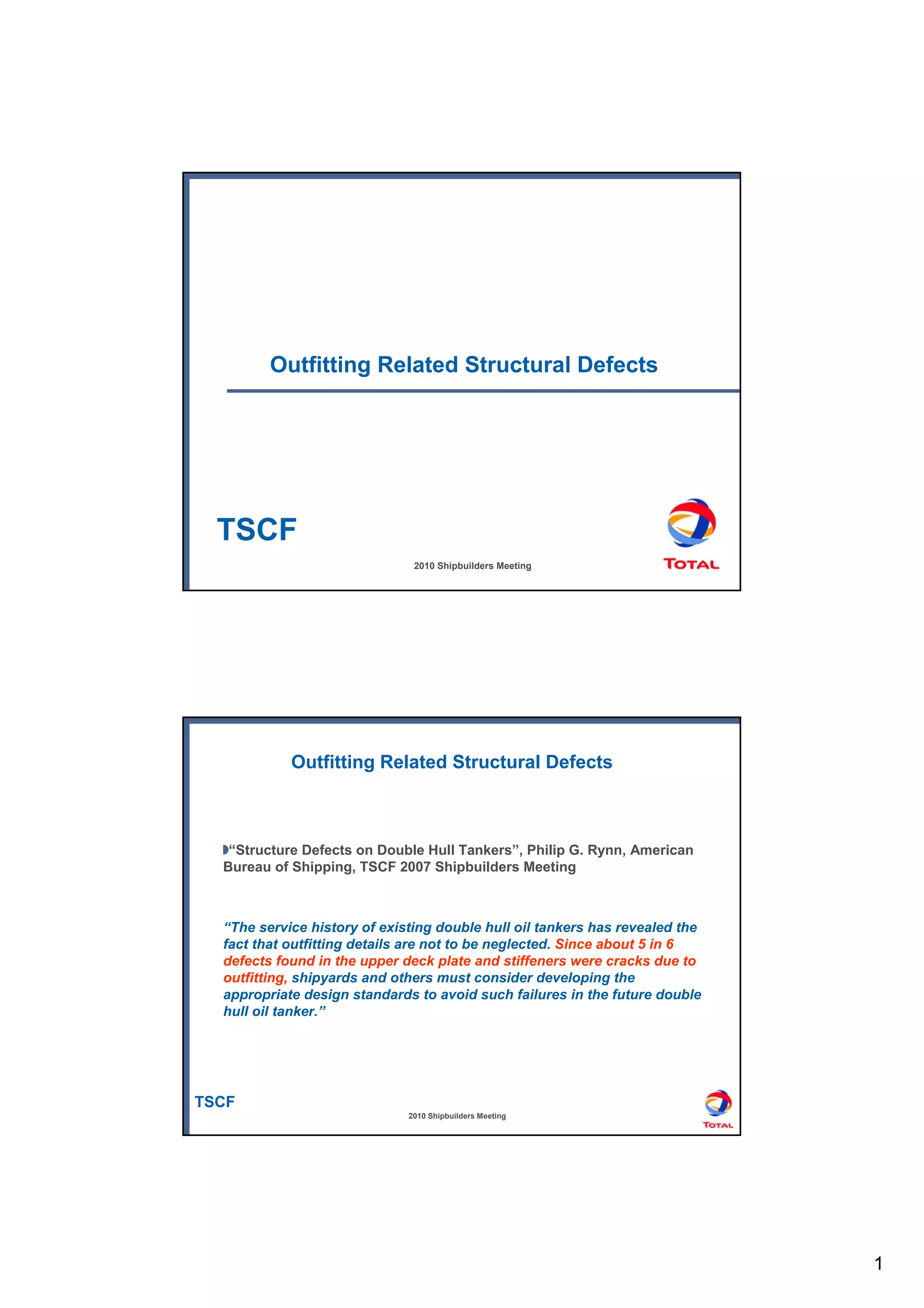Outfitting related structural defects | PDF | Logistics | Business