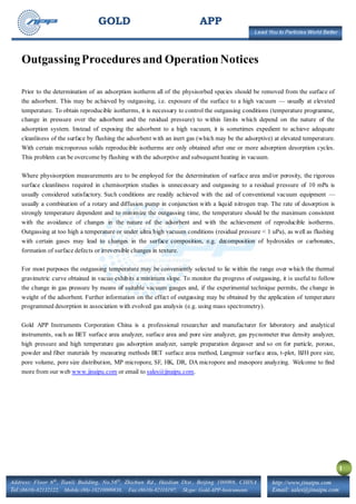 Outgassing procedures and operation notices | DOCX