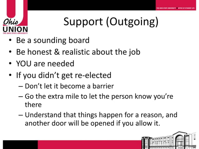 Outgoing officer transition | PPTX