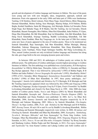 Outgrowth of written limboo poetry in Sikkim | PDF