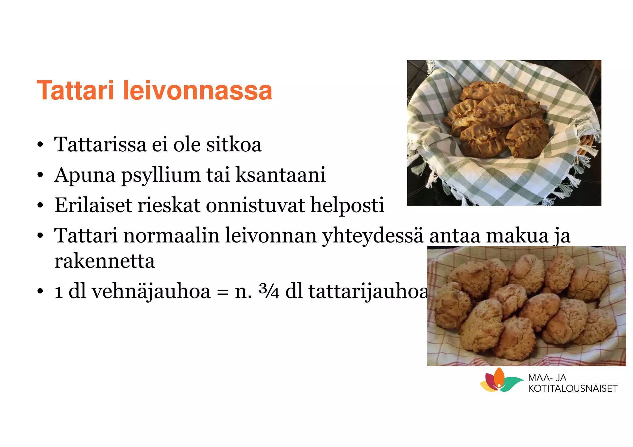 Tattari ruoanvalmistuksessa ja leivonnassa | PDF