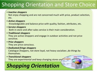 Outlet choice and Consumer Decision | PPT