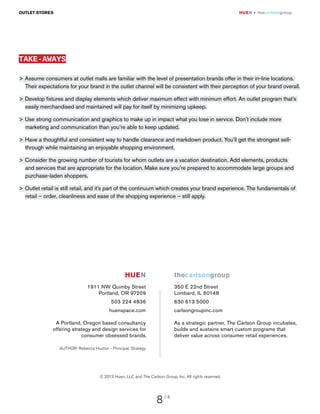 Outlet Snapshot | PDF | Sales and Promotions | Shopping