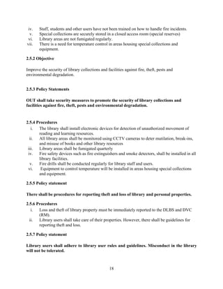 Library policy and operational procedure | PDF