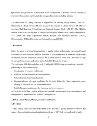 Library policy and operational procedure | PDF