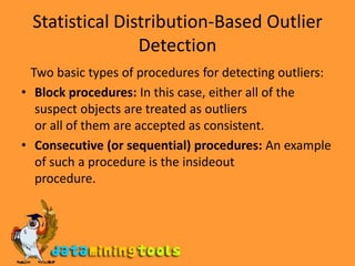 Data Mining: Outlier analysis | PPTX